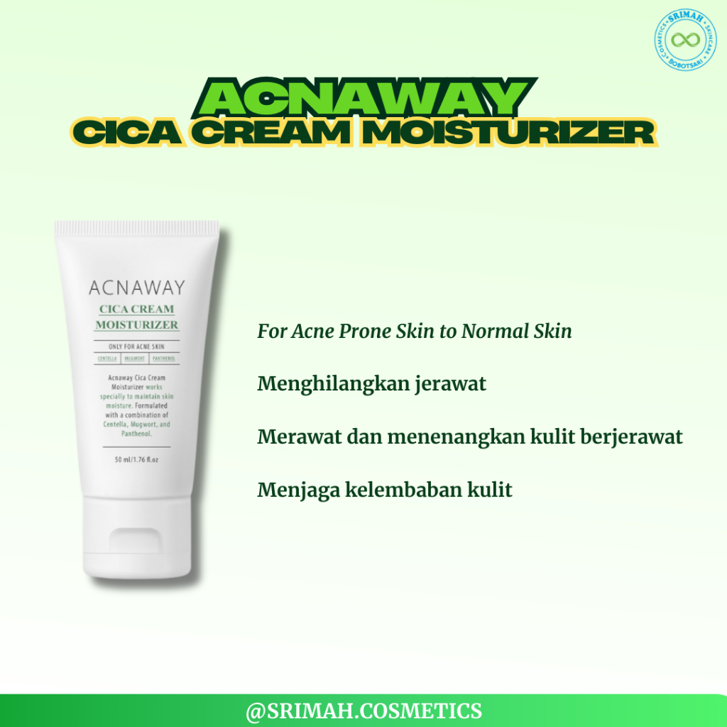 Jual ACNAWAY Cica Cream Moisturizer Centella + Mugwort + Panthenol ONLY ...