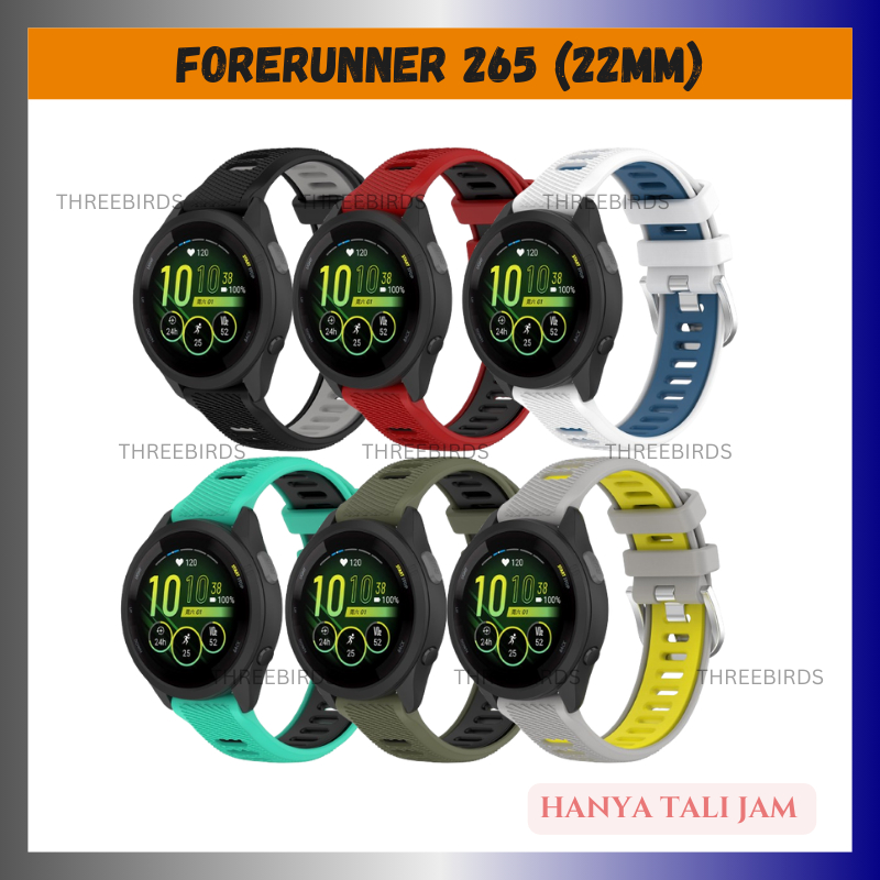 Jual Strap Premium Rubber Sport 22mm Garmin Forerunner 265 OFFICIAL ...
