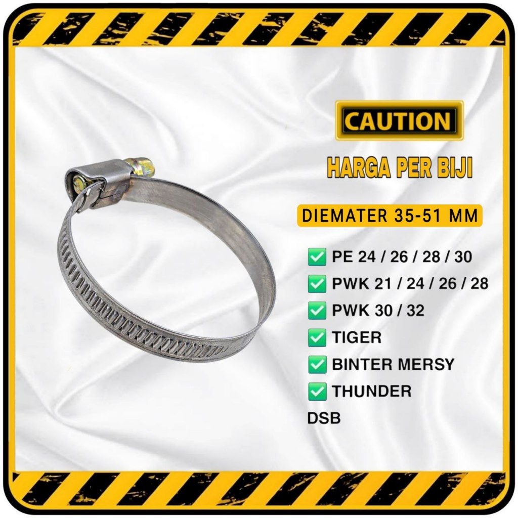 Jual Klem Stainless Manipol Model Ori Karburator PE 24 26 28 30 | PWK ...