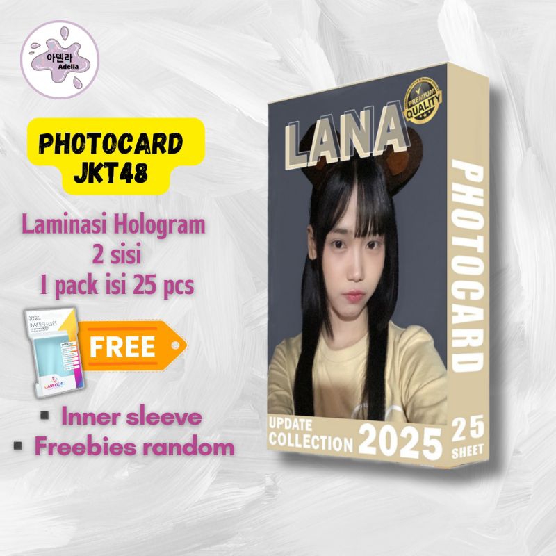 Jual Photocard Jkt48 Lana 2025 Hologram - 2 sisi - 1 Pack isi 25Pcs | Shopee Indonesia