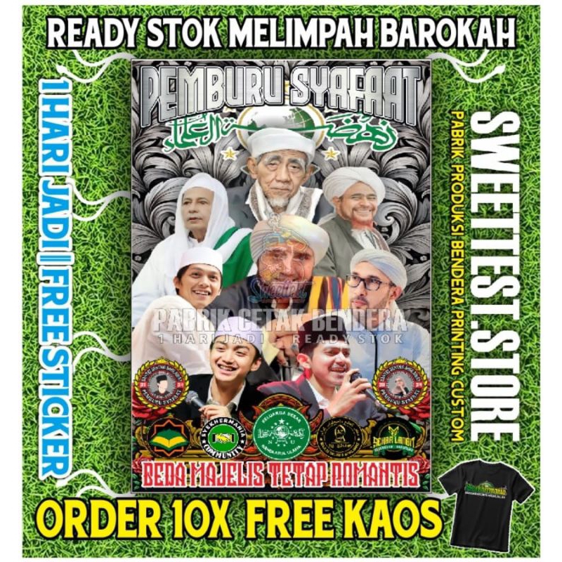 Jual READY STOK 2025 + BENDERA 200X150CM, FREE STICKER, PABRIK BENDERA ...