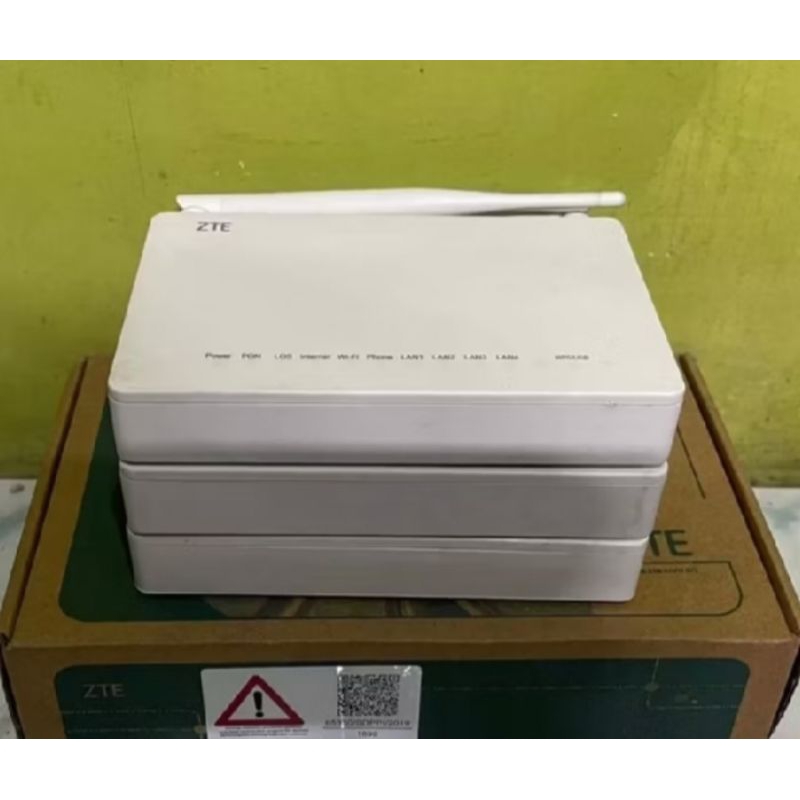 Jual ONT GPON_ZTE F609 V2 (PORT BIRU) PLUS ADAPTOR | Shopee Indonesia
