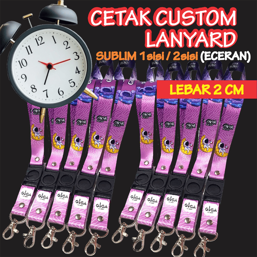 Jual CETAK TALI LANYARD PRINTING SUBLIM 2 MUKA 2 CM eceran LANYARD ...