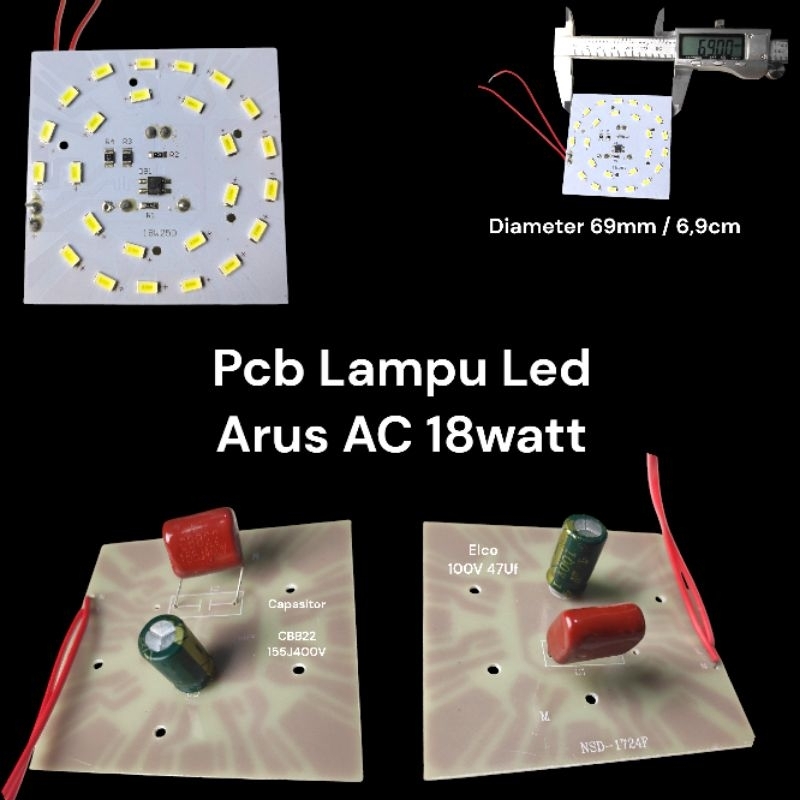 Jual Pcb Lampu LED Arus AC 18watt Cuci Gudang | Shopee Indonesia