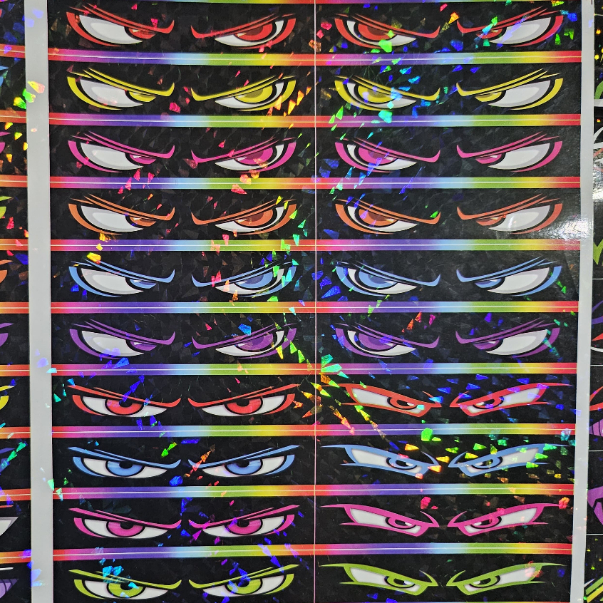 Jual Stiker mata Viral sticker strobo mata hologram Isi 22 Bahan Super ...