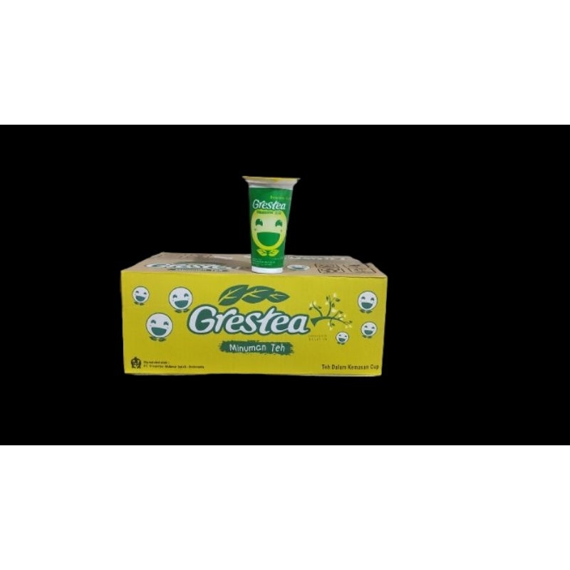 Jual Minuman Teh Grestea Beraroma Melati Cup Besar 230ml 1 dus isi 24 ...