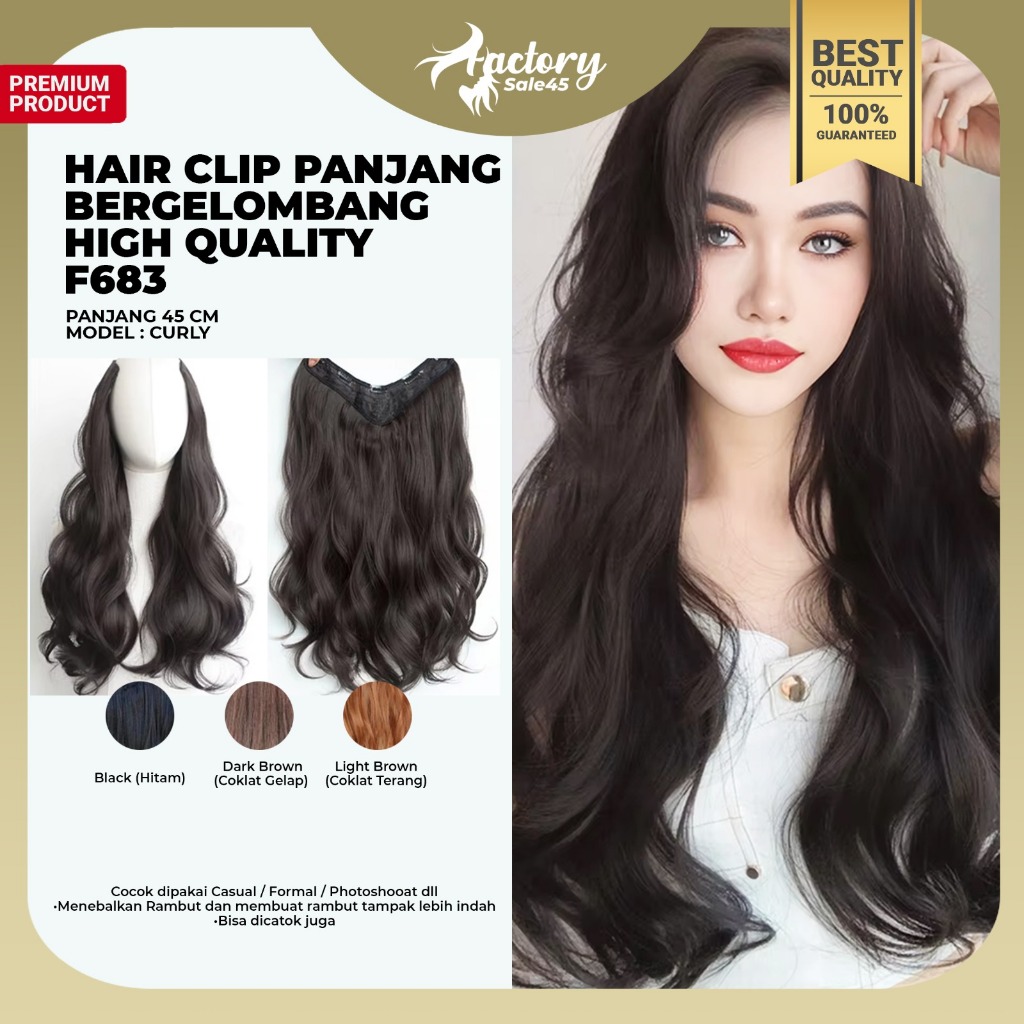 Jual Hair Clip Panjang Curly Biglayer - Hairclip Bergelombang Murah ...
