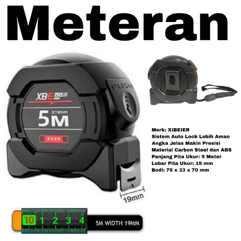 Jual Meteran 5m Roll Meter 5 Meter Gulungan Meteran Measuring Tape ...