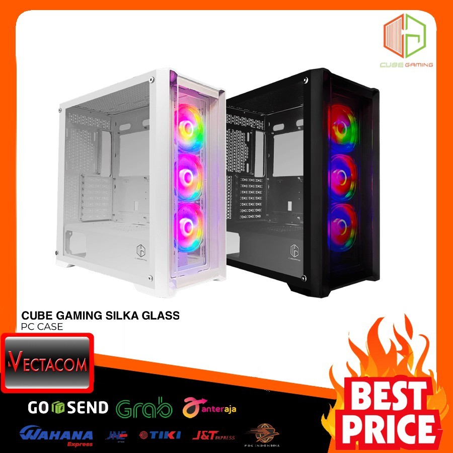 Jual CUBE GAMING SILKA GLASS - ATX/mATX/ITX - CASING GAMING | Shopee Indonesia