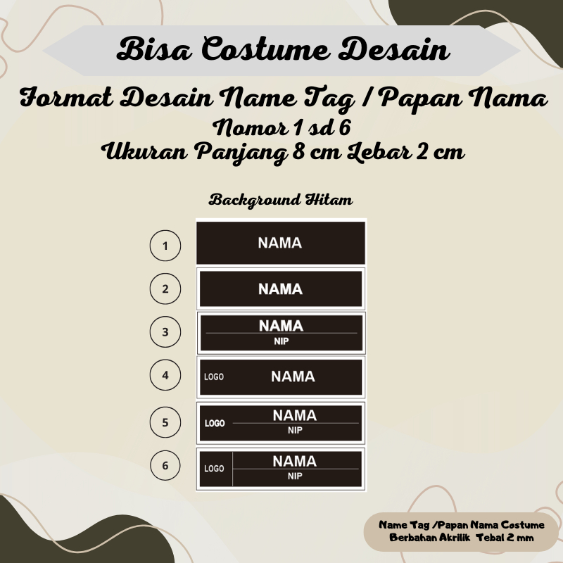Jual Name Tag Grafir Hitam DOFF Laser CNC MURAH ( Nametag Ukir/Laser ...