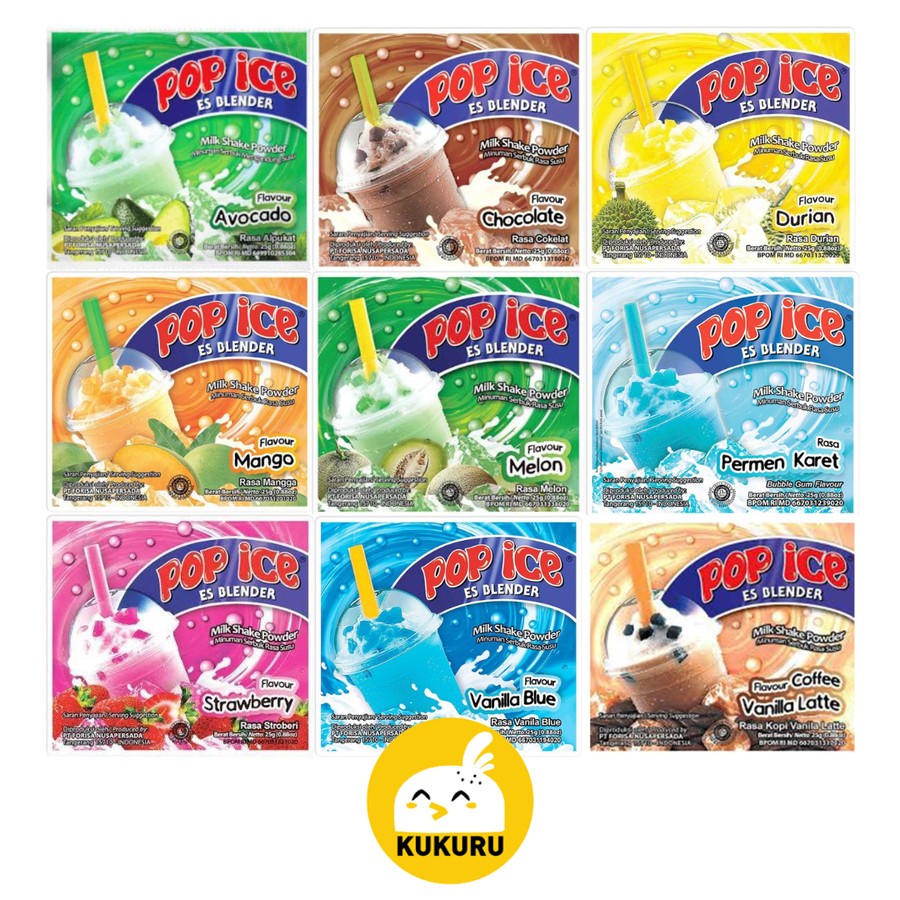 Jual POP ICE SACHET MINUMAN SERBUK - AVOCADO, CHOCOLATE, DURIAN, MANGO ...