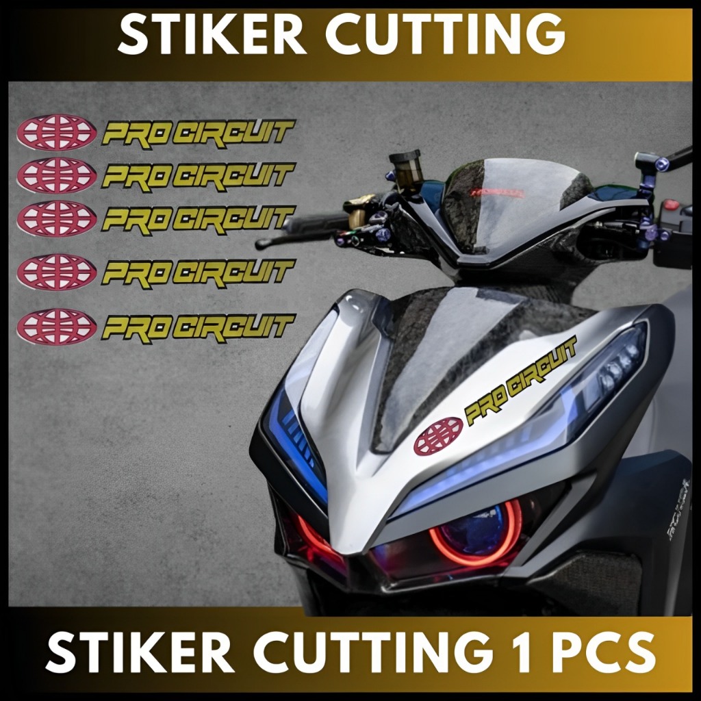 Jual Stiker Kata Pro Circuit Vinyl Cutting Helm - Stiker kata Pro ...