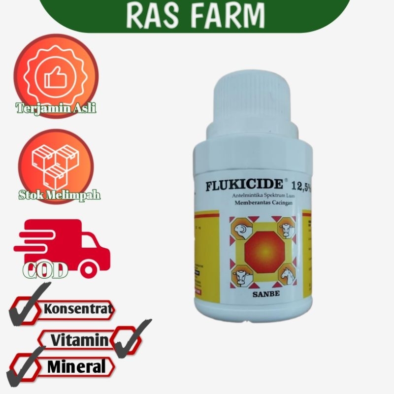 Jual Flukicide 12,5% 100ML | OBAT CACING CAIR | OBAT CACING SAPI ...