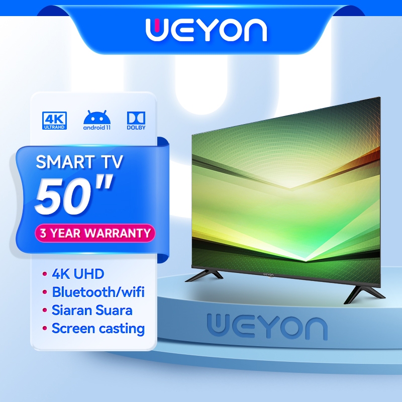 Jual Weyon TV Smart TV Digital 50/55/65 inch Android 12.0 4K UHD Voice Control - Bluetooth ...