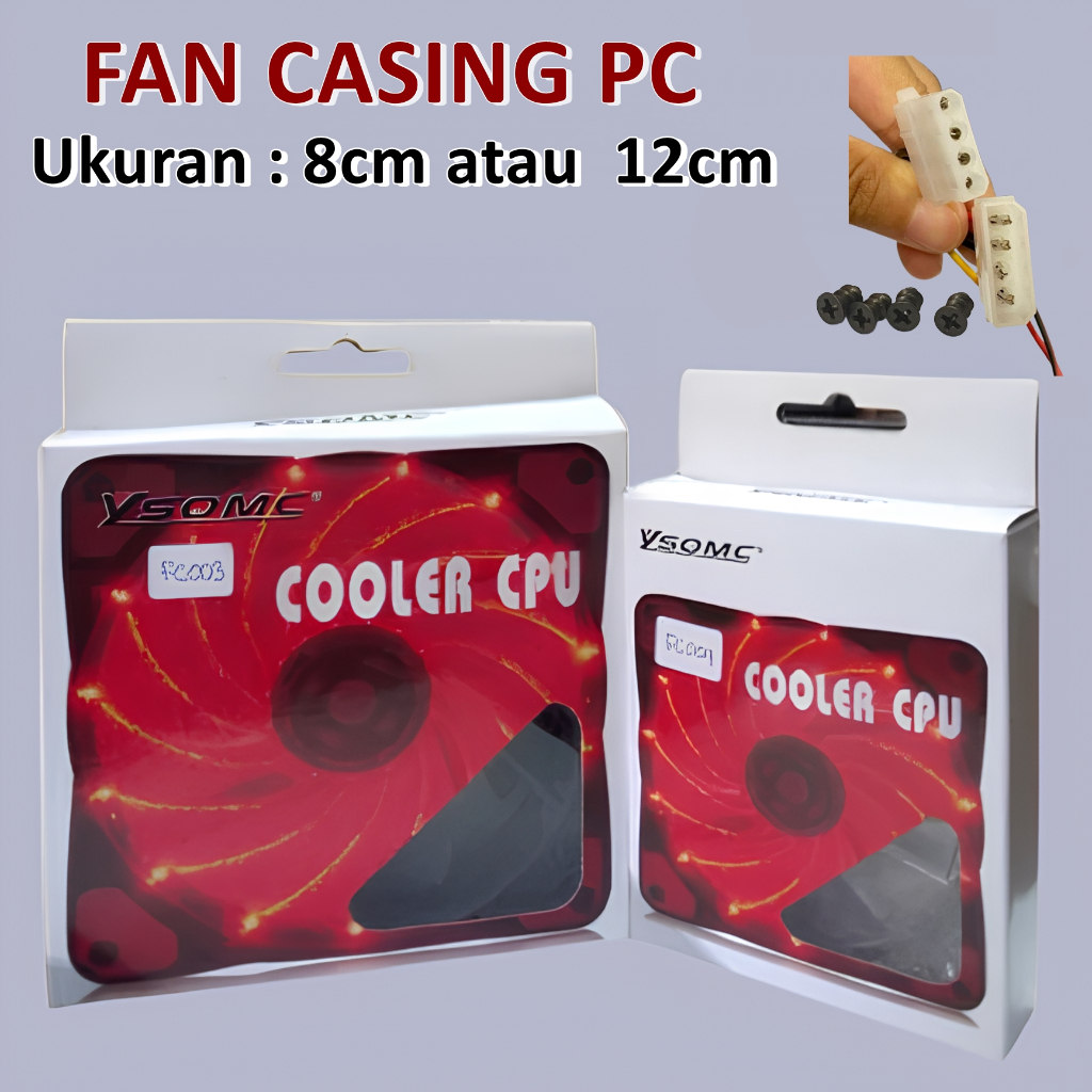 Jual YsomC Cooler CPU Fan Casing PC Fan Casing PC 12cm Fan casing 8cm ...