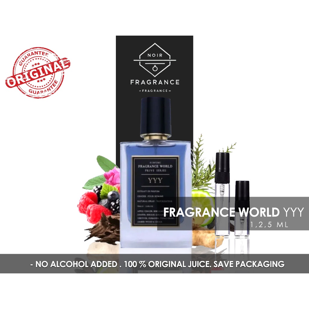 Jual DECANT Fragrance World YYY Prive Series Extrait De Parfum 1/2/5 ML ...