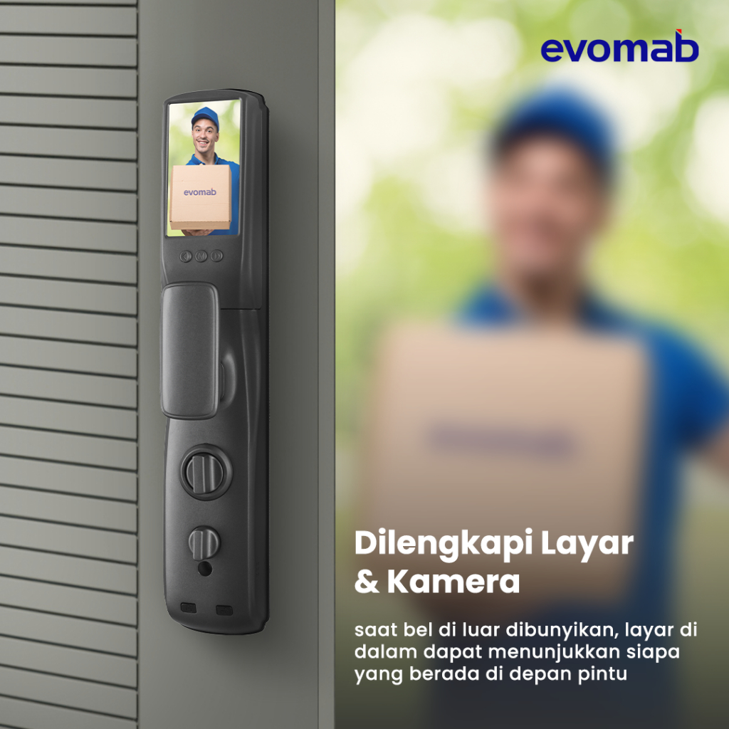Jual Evomab Smart Door Lock Face Recognition Sensor Wajah Kamera Handle ...