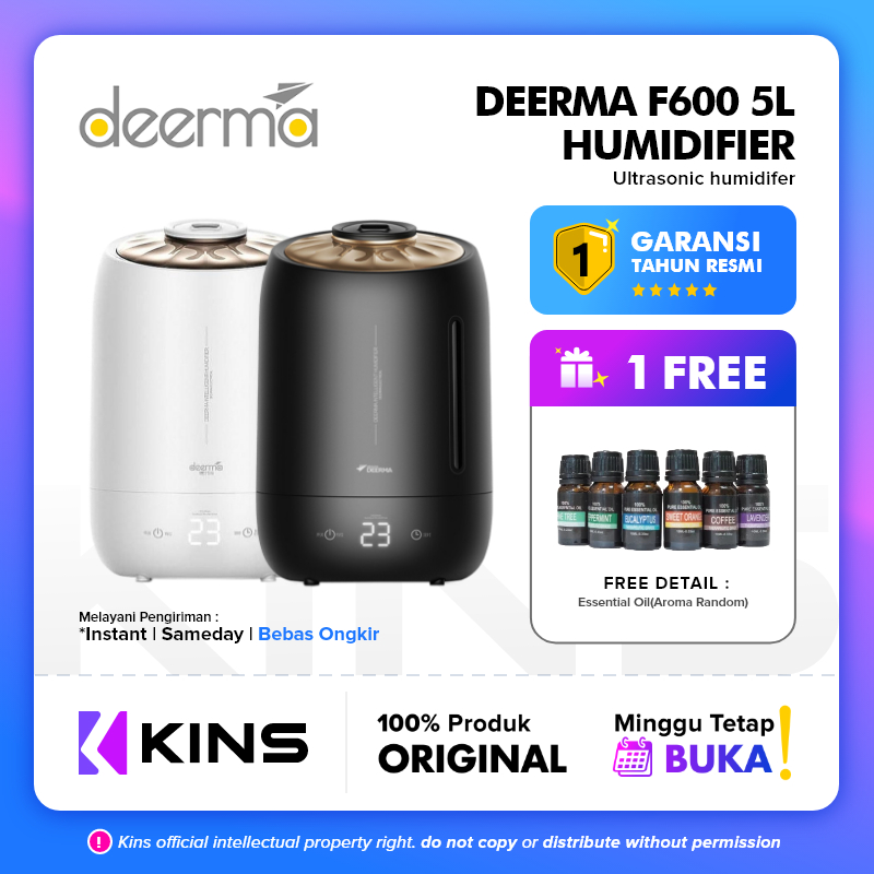 Jual Deerma F600 5L Humidifier Timing With Intelligent Touch Screen ...