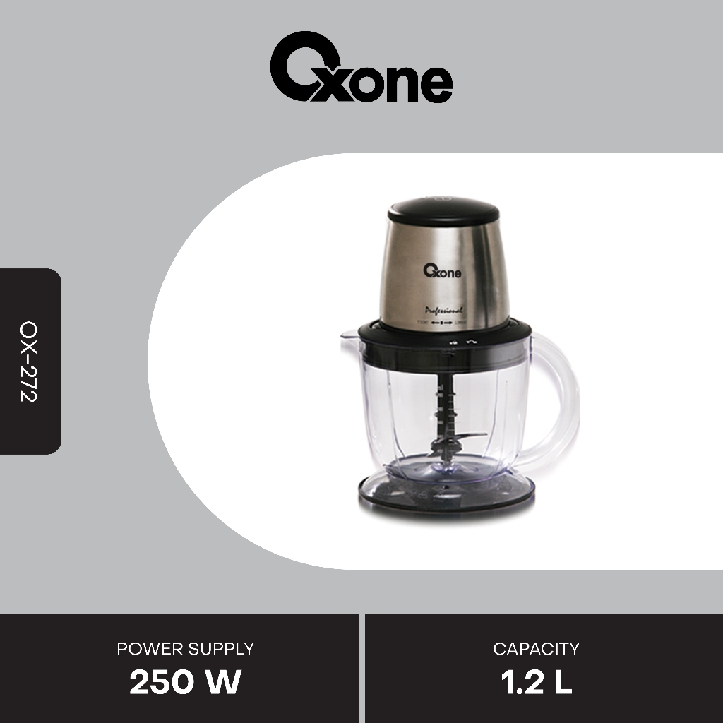 Jual Oxone OX-272 Chopper Jumbo Stainless steel Head 1,2 Liter 250 Watt | OX272 | Shopee Indonesia