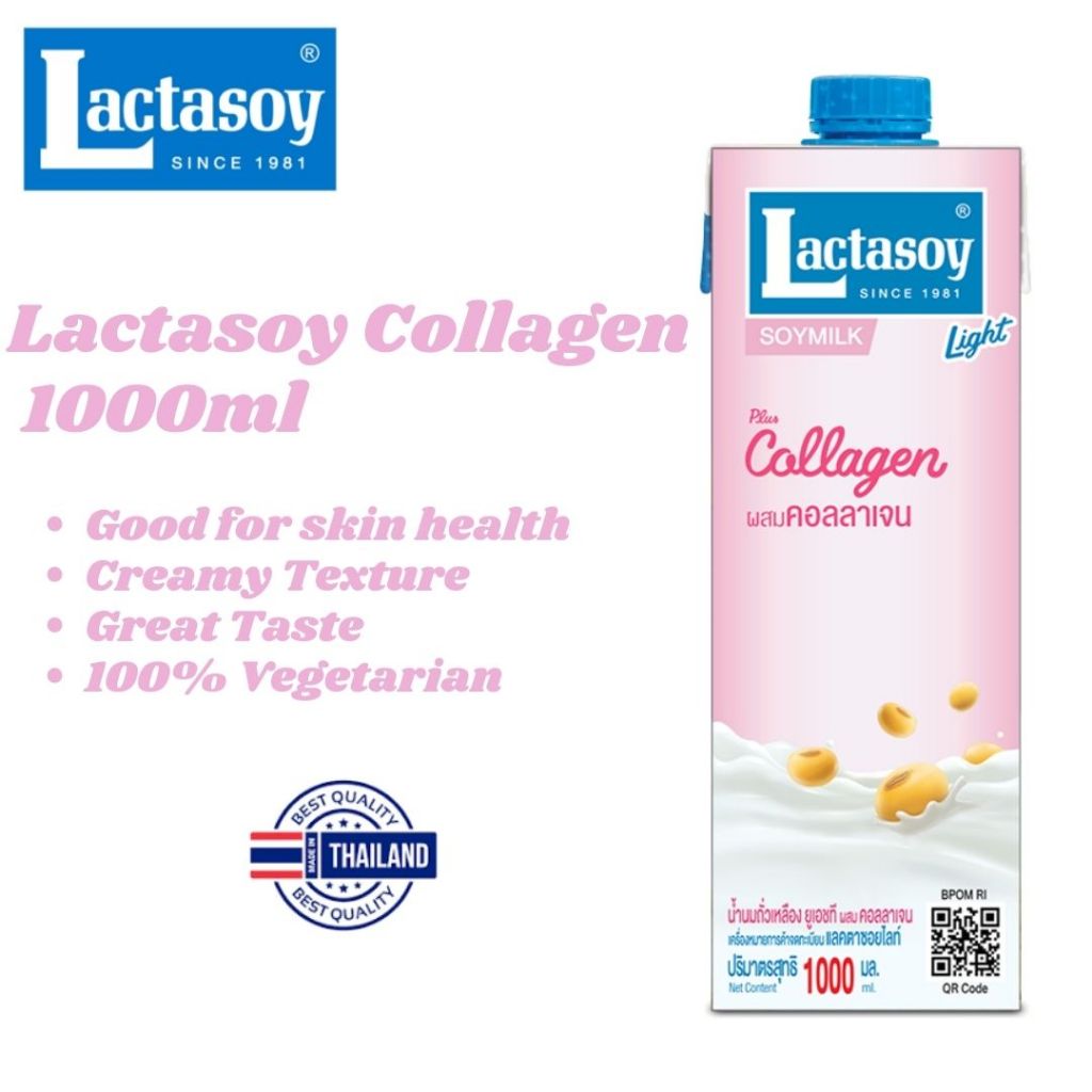 Jual LACTASOY - Collagen Soy Milk 1000 ml | Non Dairy Milk | Shopee ...