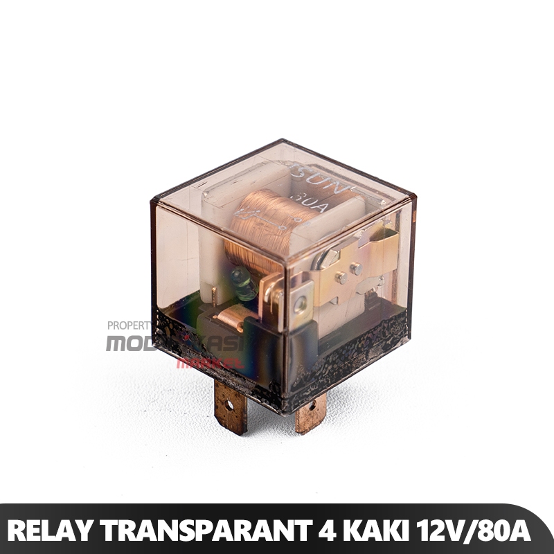 Jual RELAY KLAKSON TRANSPARANT 4 KAKI 12 VOLT 80A RILEY 4 PIN ALARM ...