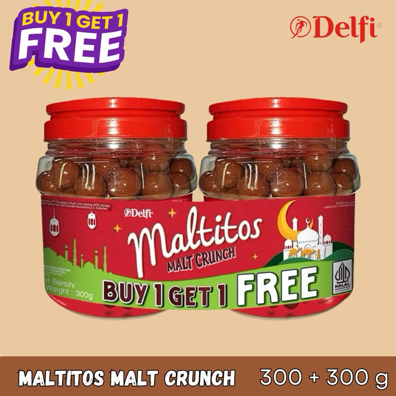 Jual [BELI 1 GRATIS 1] Delfi Maltitos Chocolate Premium Malt Crunch ...