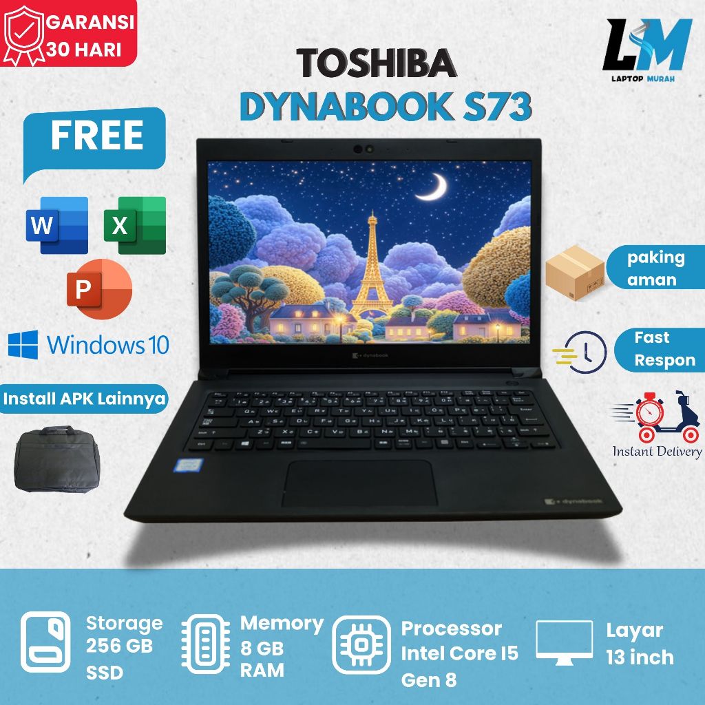Jual Toshiba Dynabook S73 Intel Core I3 I5 Gen 8 10 11 Ram 8gb Ssd 256gb Siap Pakai Bergaransi ...