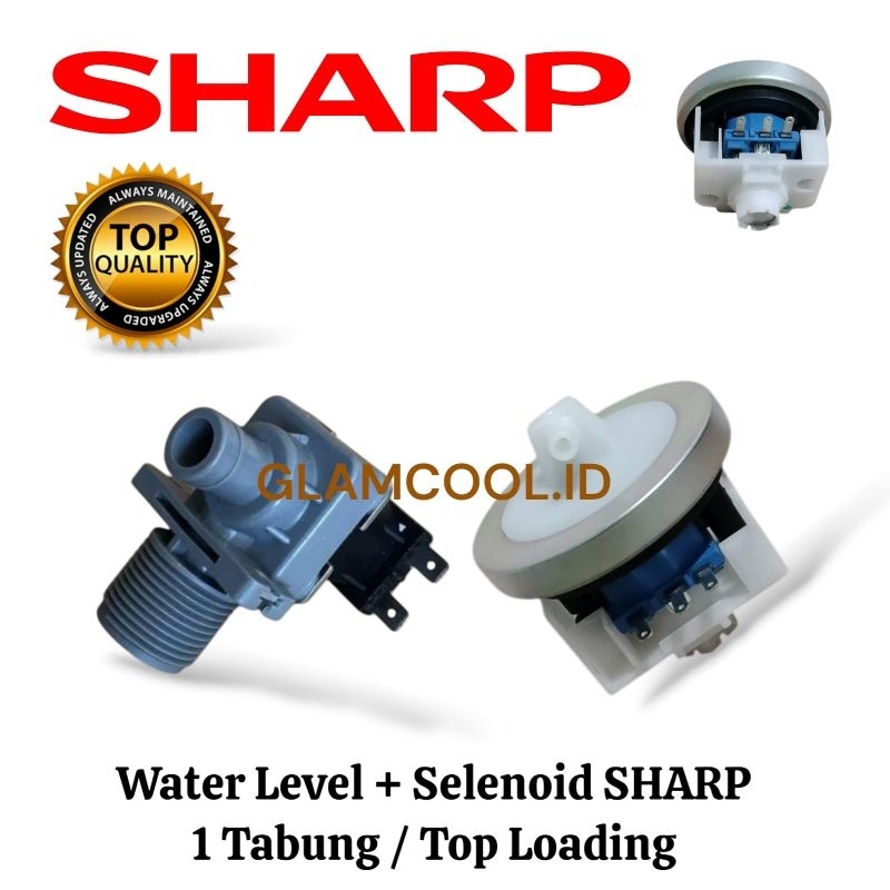 Jual 1 PAKET SELENOID SHARP + WATER LEVEL MESIN CUCI SHARP 1 TABUNG TOP ...