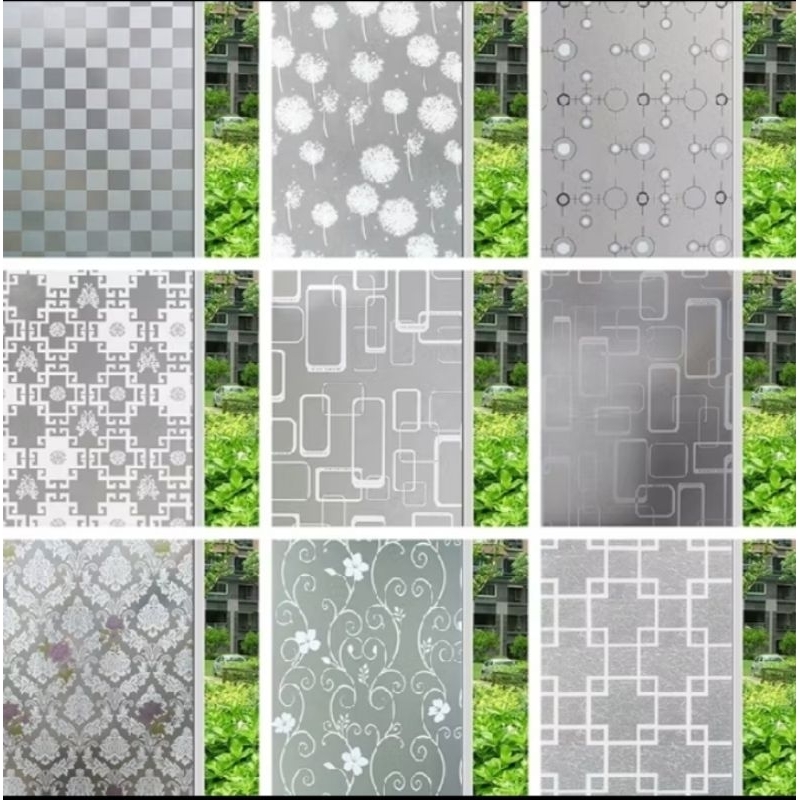 Jual WALLPAPER STICKER KACA ‼️ STICKER BURAM MOTIF ‼️ STICKER NON ...