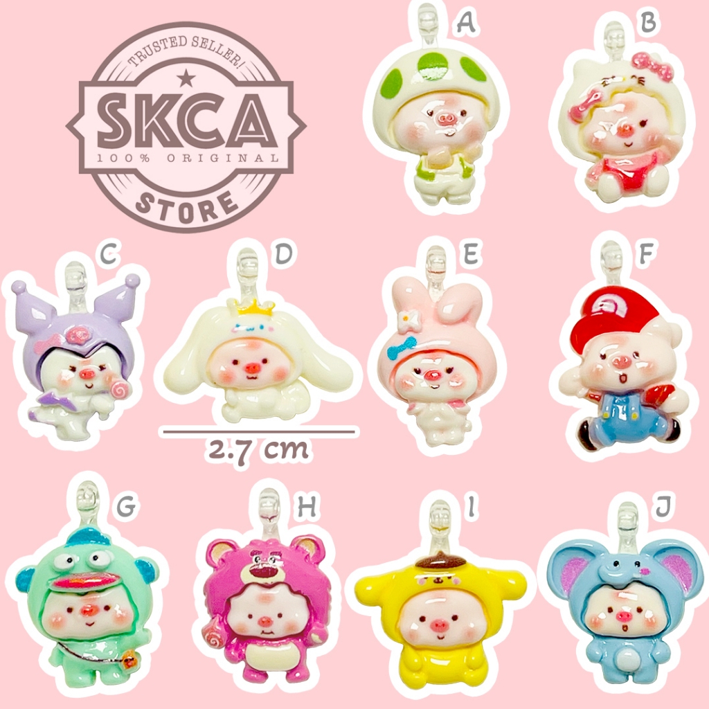 Jual CV Manik Mote Charm Liontin Resin Clay Piglet Costum Sanrio ...