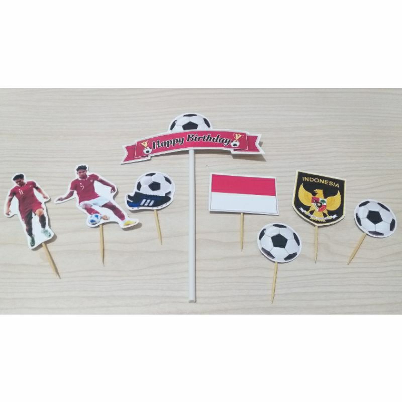 Jual topper cake hiasan kue ulangtahun birthday timnas indonesia ...