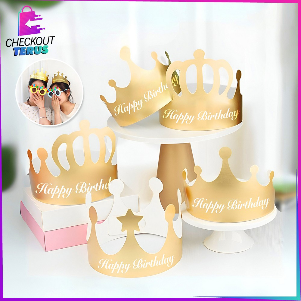 Jual CT C790 Topi Anak Ulang Tahun Kertas Bentuk Mahkota Dekorasi Pesta ...