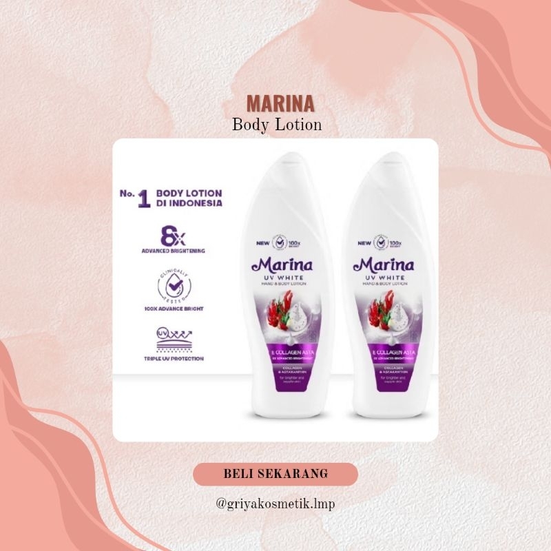 Jual Marina UV White Hand & Body Lotion 185ml | Shopee Indonesia
