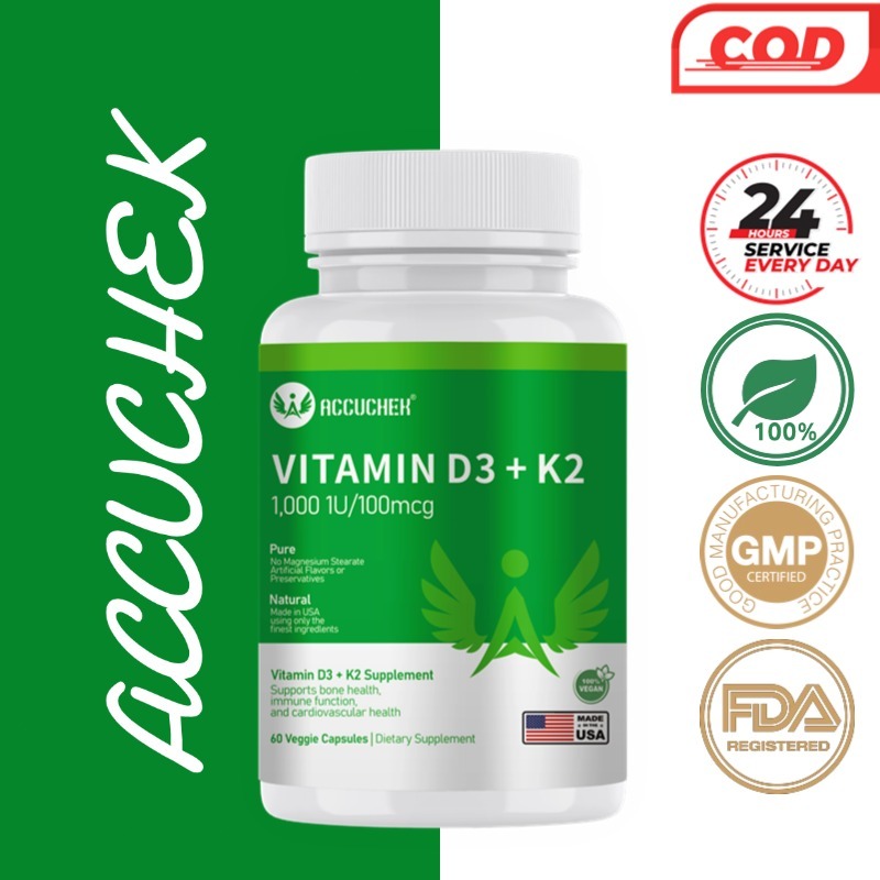 Jual Vitamin D3 & K2 1000 IU, meningkatkan penyerapan kalsium ...
