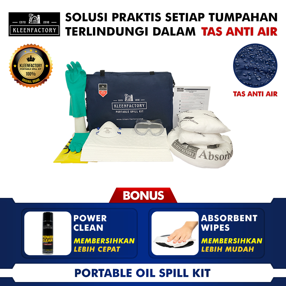 Jual Penyerap Tumpahan Minyak 30 Liter - Spill Kit Portable dengan Tas ...