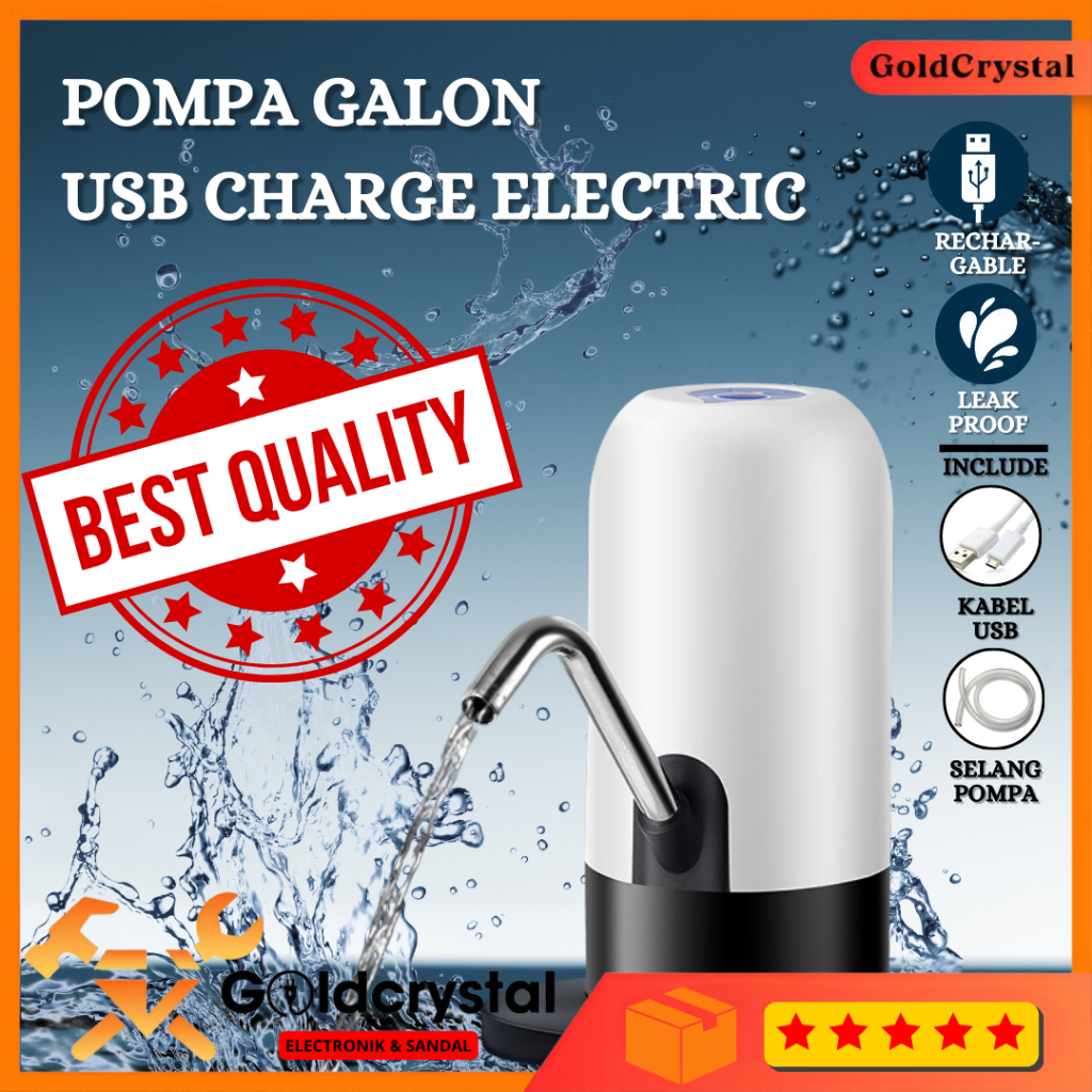 Jual Alat Pompa Galon Elektrik Air Minum 4W Smart Pumping Rechargeable ...