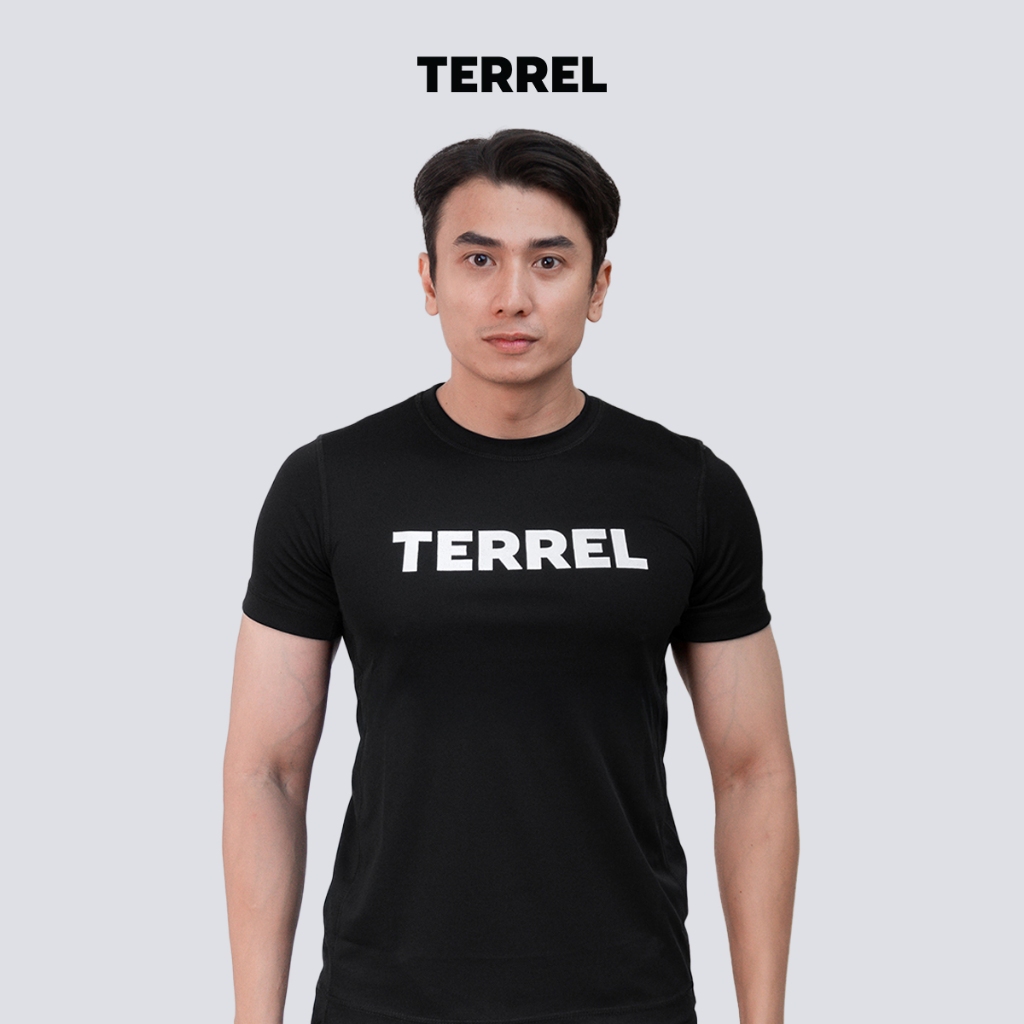 Jual Terrel sportswear basic tee big logo black kaos olah raga dry fit ...