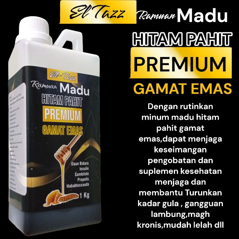 Jual Madu Hitam Pahit Gamat Emas 1 KG – El Tazz | Madu Herbal Premium ...