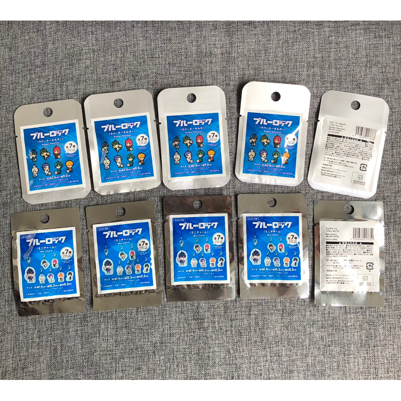 Jual blind box blue lock rubber keychain mini charm original japan ...