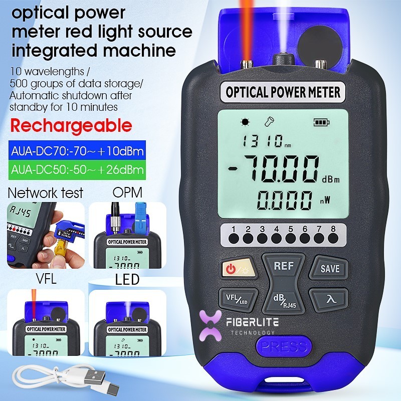 Jual OPM 3 In 1 Bisa Di Cas Optical Power Meter VFL RJ45 Tester New ...