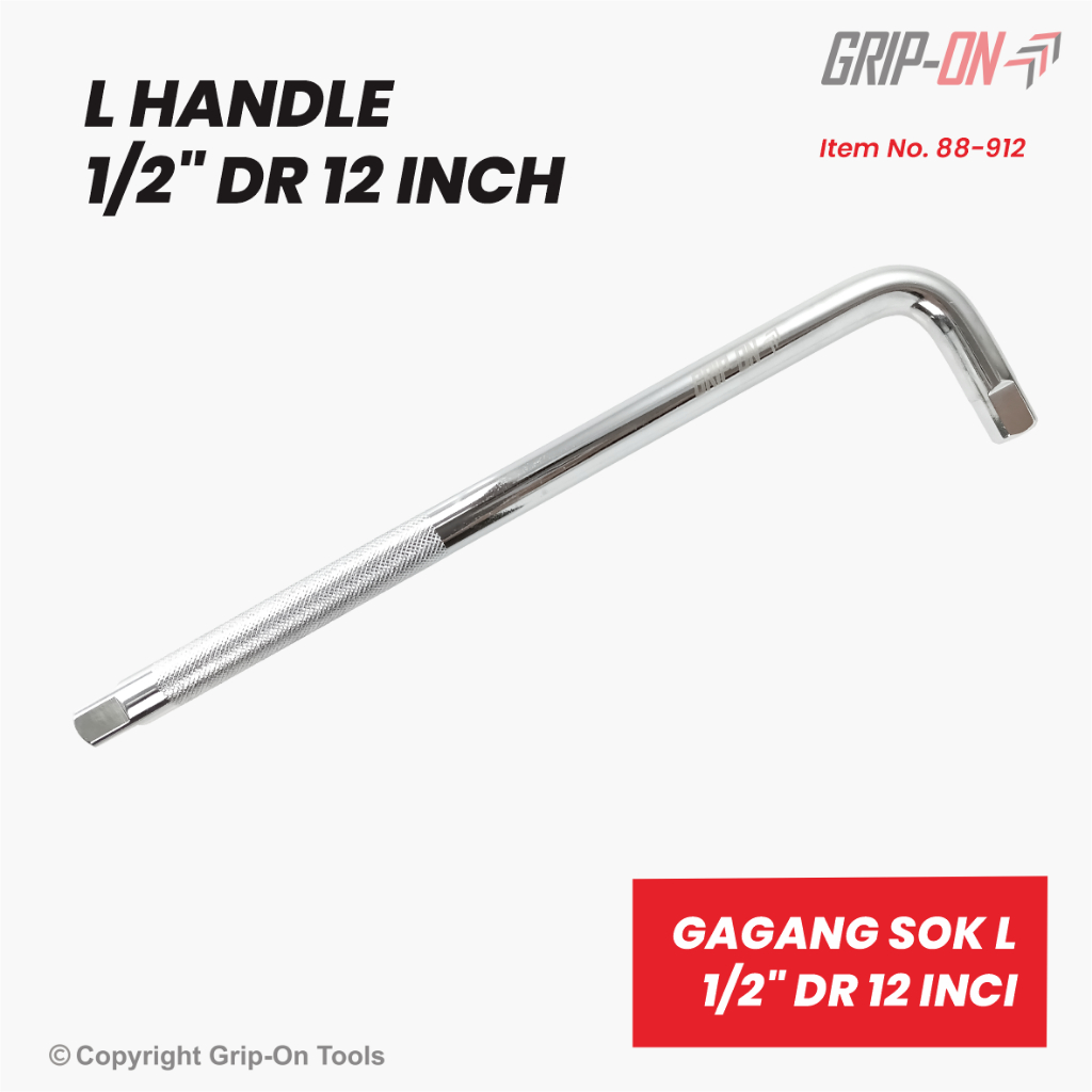 Jual Grip-On L Handle 1/2" DR 12 Inch - Grip-On Gagang Sok L 1/2" DR 12 ...
