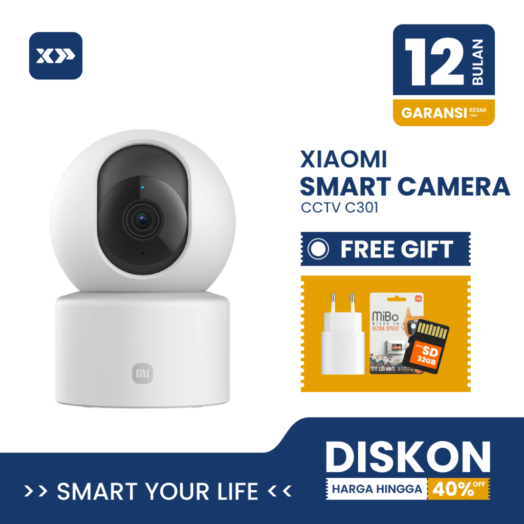 Jual Xiaomi Smart Camera C301 2K Kamera CCTV 360° - Garansi Resmi | Shopee Indonesia