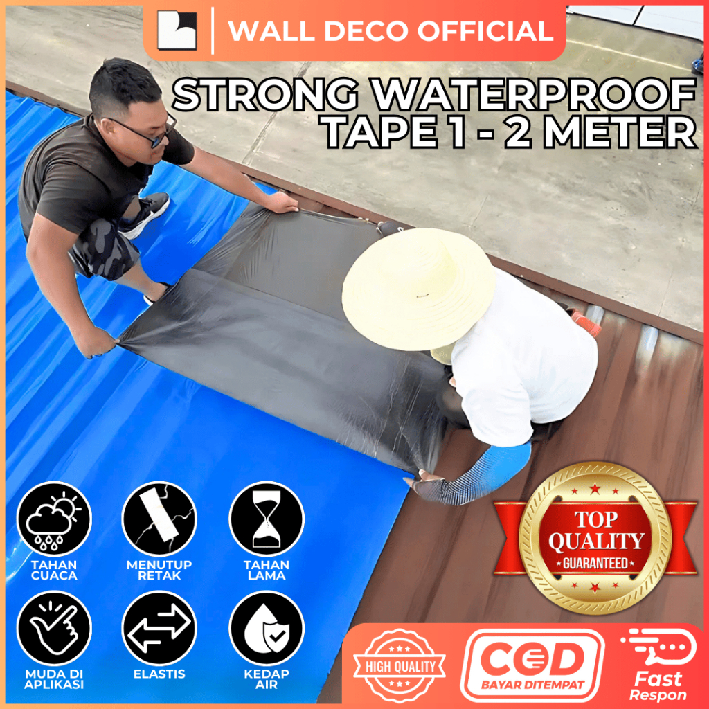 Jual Waterproof Tape 1M & 2M Waterproofing Bocor Membrane Pelapis Atap ...