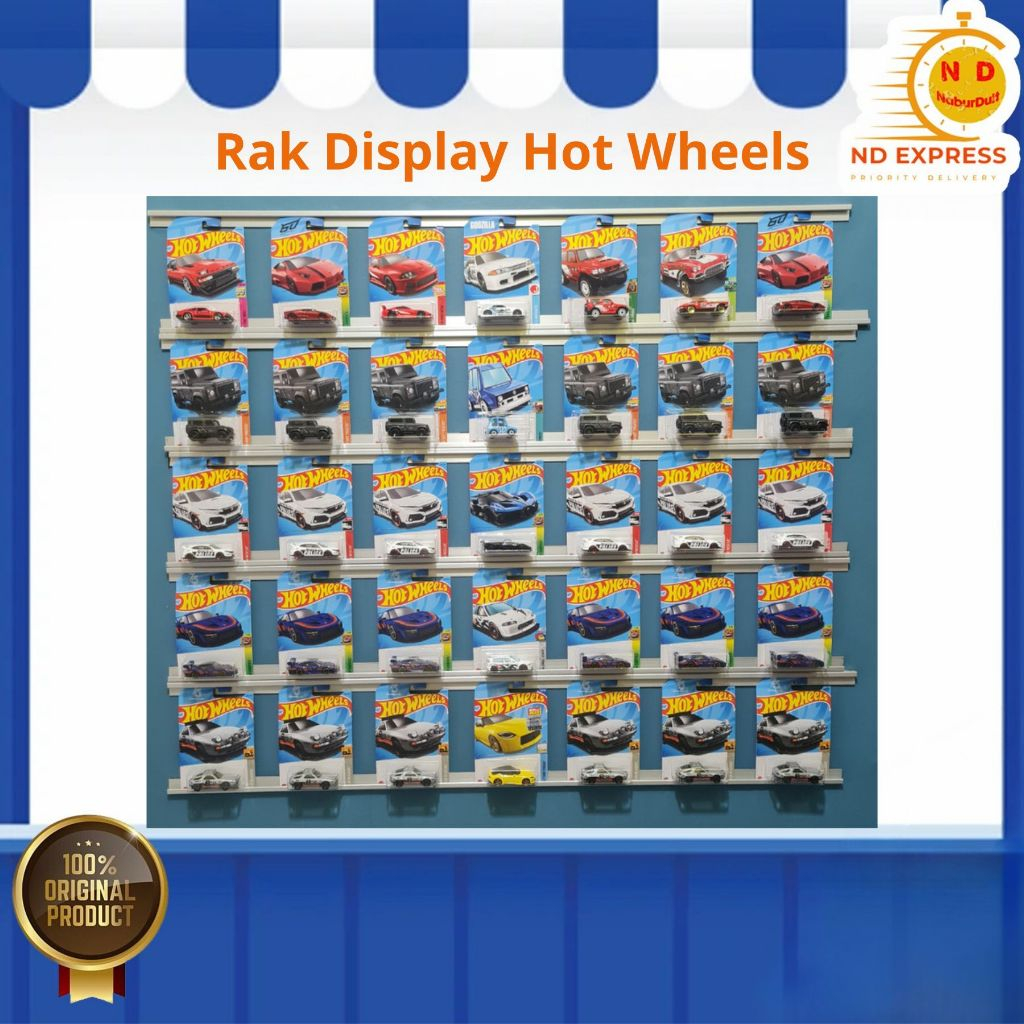 Jual Rak Display Horizontal Hotwheels Ukuran Gantungan Bahan Aluminium ...