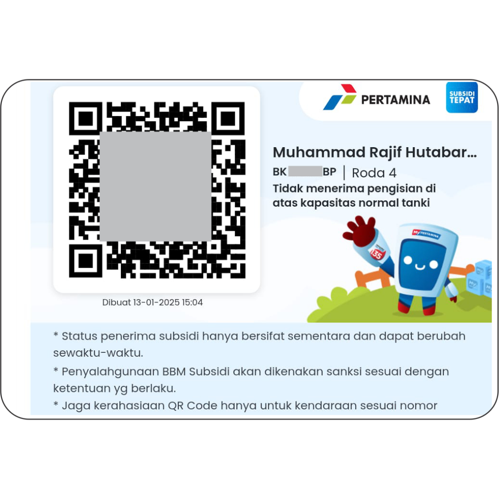 Jual KARTU BARCODE PERTAMINA 1 ATAU 2 SISI + FOTO DESIGN BEBASSS | Shopee Indonesia