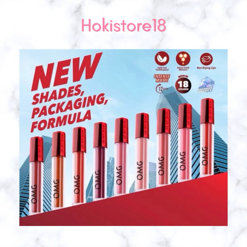 Jual OMG TERBARU || Lipcream OMG Socialite Edition New Shade 16 - 27 ...