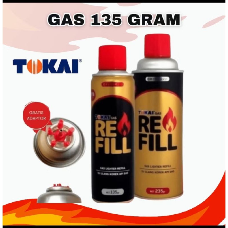 Jual GAS TOKAI 135 GR - UNTUK ISI ULANG KOREK | Shopee Indonesia