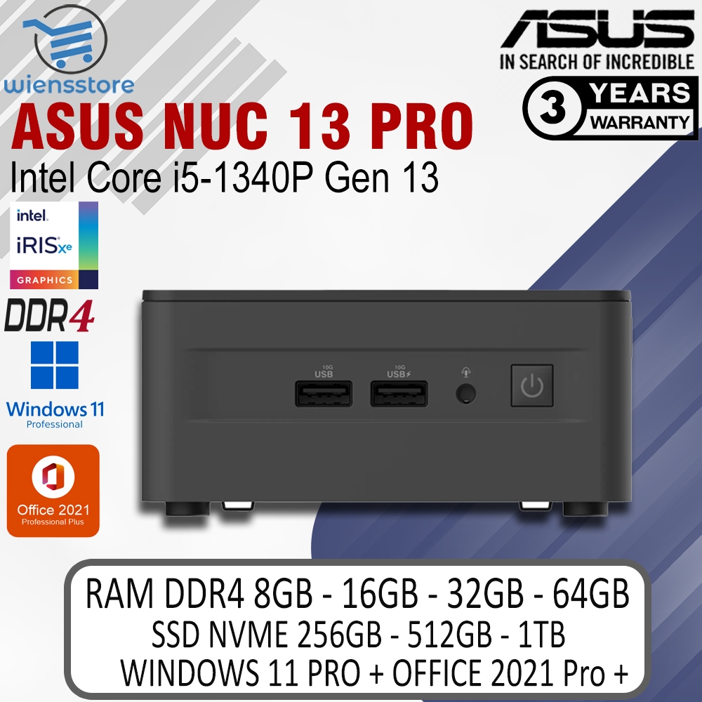 Jual MINI ASUS NUC 13 Pro CORE I5 GEN 13 FULLSET Windows 11 Pro ...