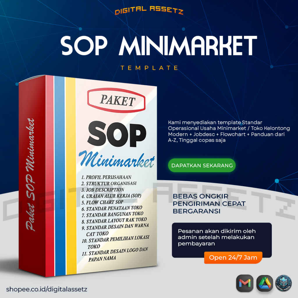 Jual [UB97] Paket SOP MINI MARKET - Standar Operasional Usaha ...