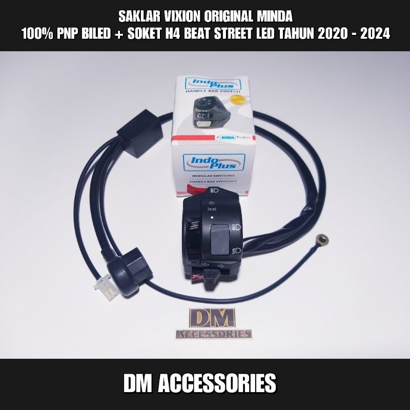 Jual SAKLAR VIXION ORIGINAL MINDA 100% PNP BILED + SOKET H4 HONDA BEAT ...